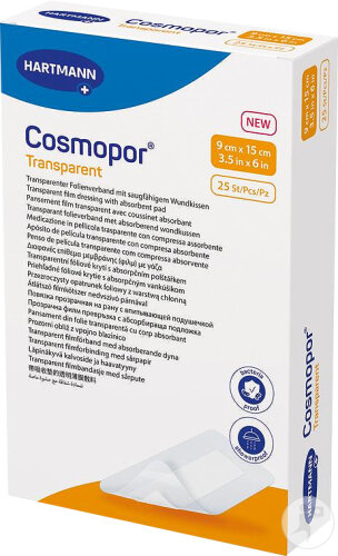 Hartmann Cosmopor Transparent 9x15cm Wundkissen Absorbierend 25 ...