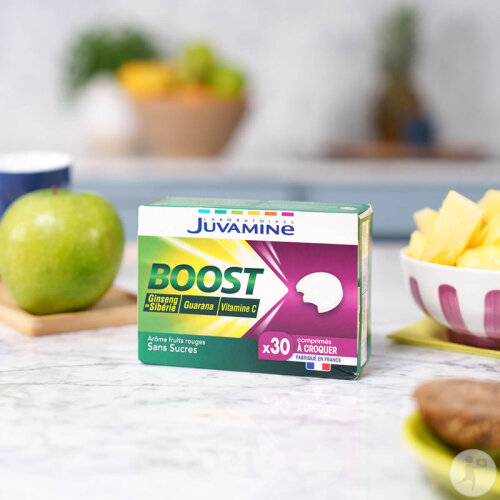 Juvamine Boost Vitamin C Ginseng Guarana Aroma Rote Früchte Zuckerfrei ...
