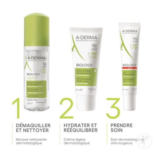 A-Derma Biology Mousse Nettoyante Hydra-Protectrice Peau Fragile 150ml ...