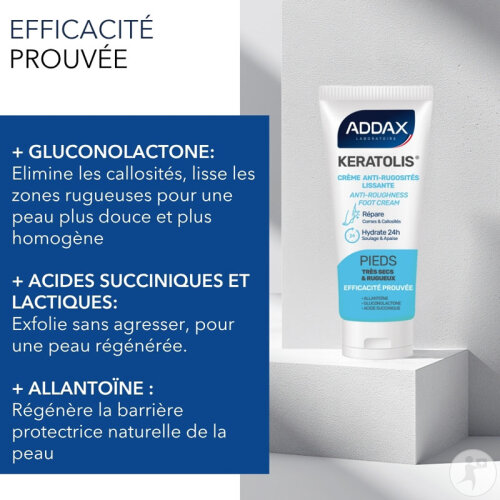 Addax Keratolis Crème Anti-Rugosités Lissant Pieds Très Secs & Rugueux ...