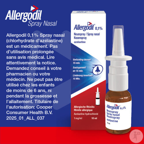 Allergodil 0,1% Spray Nasal Flacon 10ml | Newpharma