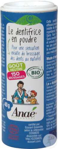 Anae Dentifrice En Poudre Neutre Bio 40g | Newpharma