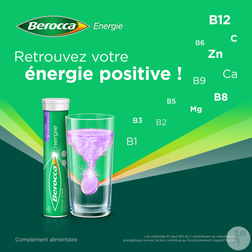 Berocca Energie Complément Alimentaire Gout Cassis 45 Comprimés ...