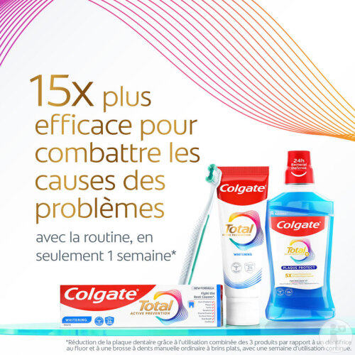 Colgate Total Dentifrice Blancheur Naturelle 75ml | Newpharma