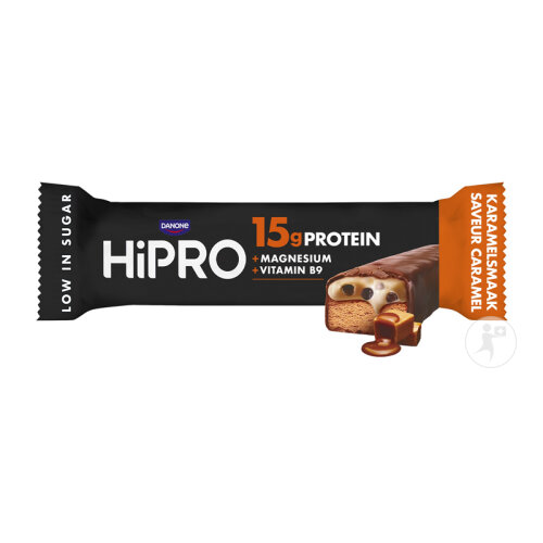 Danone HiPRO Barre Protéinée Magnesium Vitamines B9 Saveur Caramel 45g ...