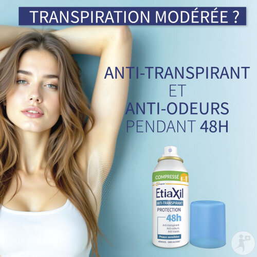 Etiaxil Anti-Transpirant Transpiration Modérée Protection 48h Compressé ...