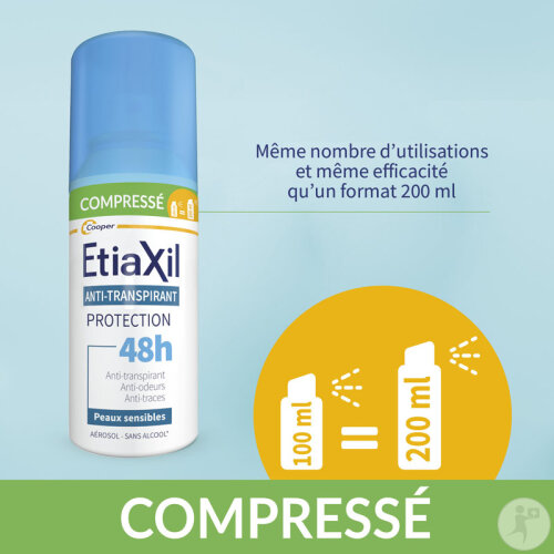 Etiaxil Anti-Transpirant Transpiration Modérée Protection 48h Compressé ...