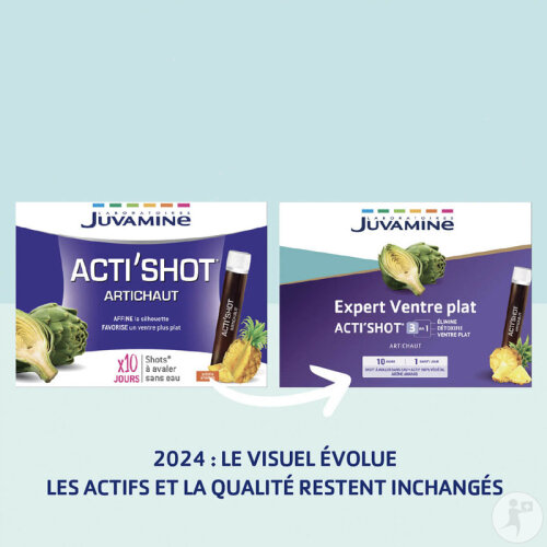 Juvamine Acti'Shot Artichaut 10 Shots | Newpharma