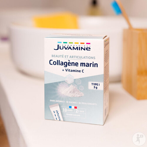 Juvamine Collagène Marin 3000mg + Vitamine C 20 Sticks De Poudre À ...