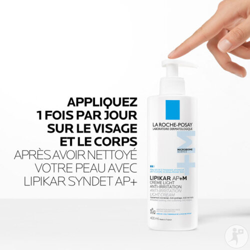 La Roche Posay Lipikar AP+M Crème Light Anti-Irritations Flacon Pompe ...