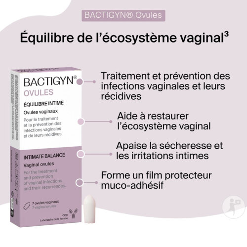 Laboratoire CCD Bactigyn Ovules Équilibre Intime 7 Pièces | Newpharma