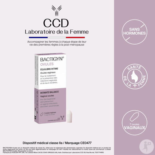 Laboratoire CCD Bactigyn Ovules Équilibre Intime 7 Pièces | Newpharma