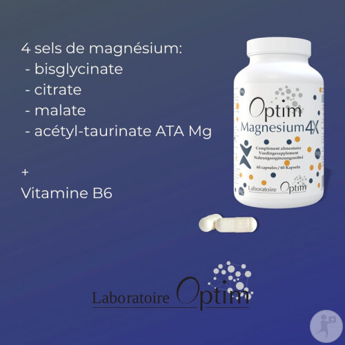 Optim Magnésium 4X 60 Gélules | Newpharma
