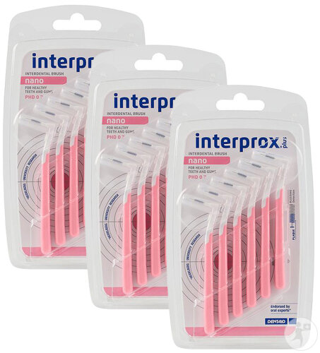 Pack De 3 Dentaid Interprox Plus Brosse Interdentaire Nano 6 Pièces ...
