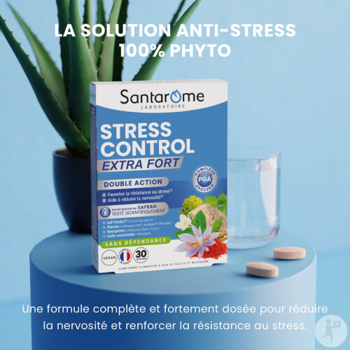 Santarome Stress Control Extra Fort Stress & Nervosité 30 Comprimés ...