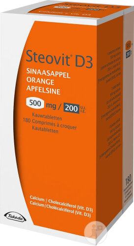 Steovit Cpr Croquer 500/200 180 D3 Orange | Newpharma