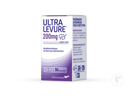 Ultra Levure 200mg Saccharomyces Boulardii 30 Gélules | Newpharma
