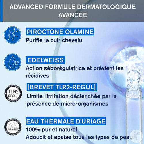 Uriage DS Hair Shampoing Doux Équilibrant Tous Types De Cheveux Flacon ...