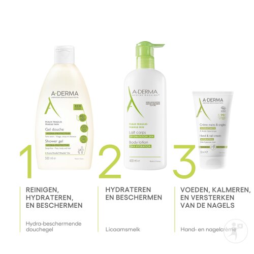 A-Derma Hydraterende Hand- En Nagelcrème Dry Touch Kwetsbare Huid 50ml ...