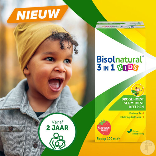 Bisolnatural Kids Siroop Droge Hoest/Bittere Hoest/Keelpijn Kinderen 2 ...