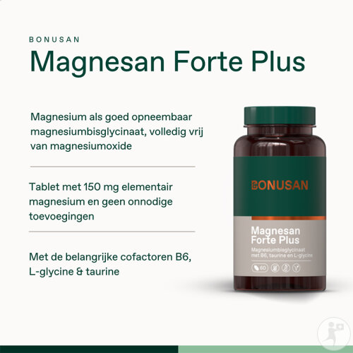 Bonusan Magnesan Forte Plus Voedingssupplement 60 Tabletten | Newpharma
