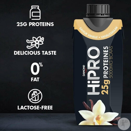 Danone HiPRO Protein Drink Sportdrank 25g Eiwitten Vanillesmaak 330ml ...