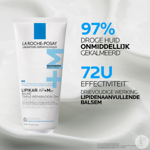 La Roche-Posay Lipikar AP+Max Triple Herstelbalsem 72H Tube 200ml ...