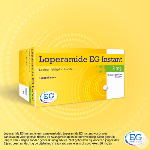 Loperamide EG Instant 2mg Tegen Diarree 30 Orodispergeerbare Tabletten ...