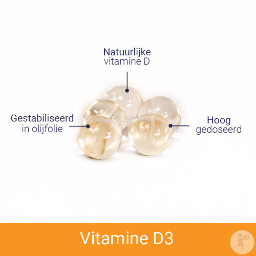 Newpharma Vitamine D3 3000 IE Voedingssupplement 180 Capsules | Newpharma