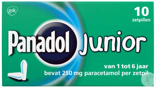 Panadol Junior Zetpillen 250mg Voor Kinderen 1-6 Jaar 10 Stuks | Newpharma