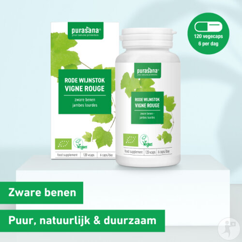 Purasana Rode Wijnstok Zware Benen Bio 120 Capsules | Newpharma