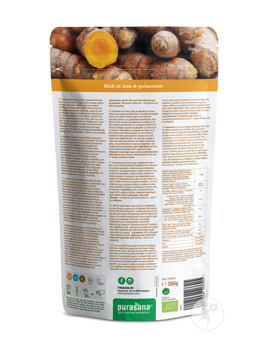 Purasana Super Food Kurkuma Poeder Bio Zakje 200g | Newpharma