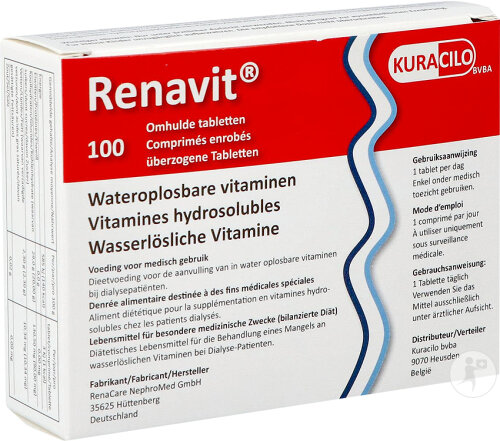 Renavit In Water Oplosbare Vitaminen 100 Omhulde Tabletten | Newpharma