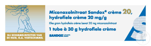 Sandoz Miconazolnitraat Sandoz 20mg/g Crème Tube 30g | Newpharma
