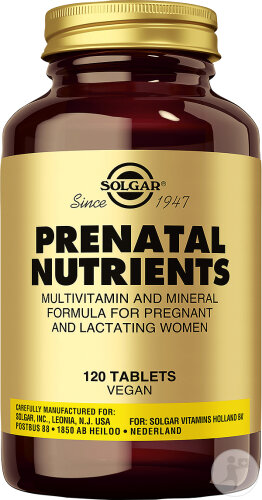 Solgar Prenatal Nutrients Multivitamine Voor Zwangeren 120 Tabletten ...