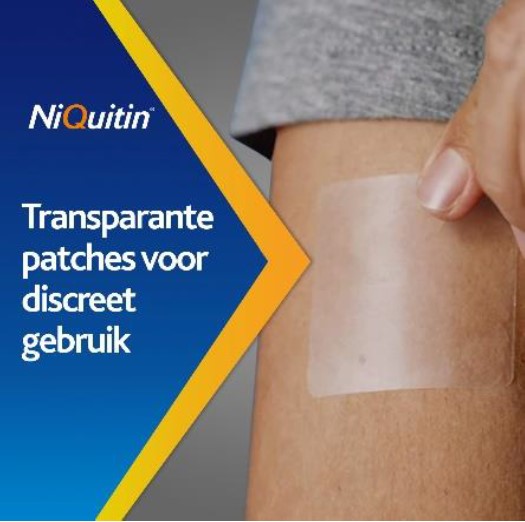 NiQuitin Clear Patch 21mg Stoppen Met Roken 24u Geen Behoefte Aan Een ...
